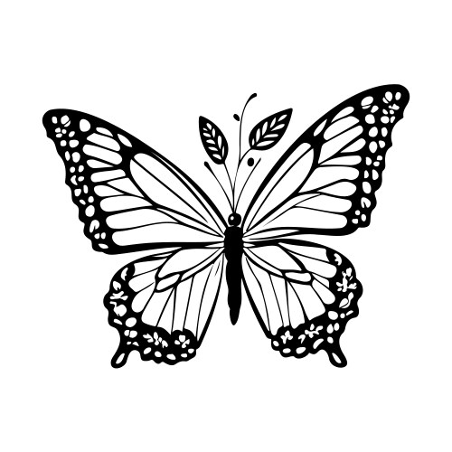 Animal butterfly sketch Royalty Free Vector Image