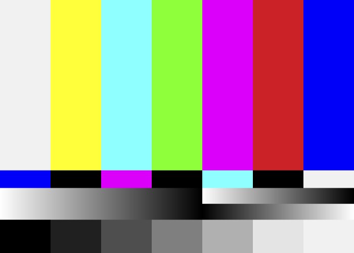 Tv test icon has no signal vertical multi colored Vector Image