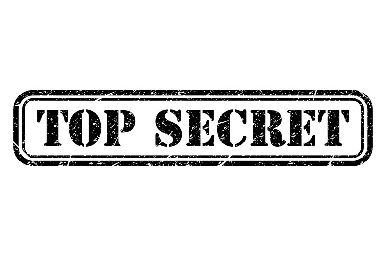 Set of top secret stamp symbol label sticker sign Vector Image