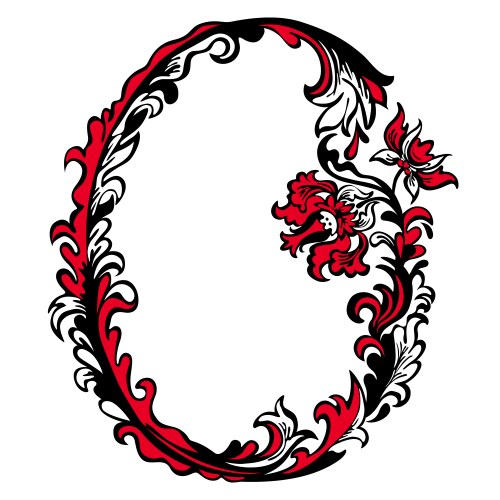 Tracing alphabet letter o uppercase prewriting Vector Image