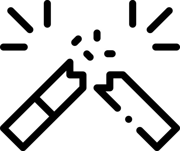 Cigar icon thin linear style design isolated Vector Image