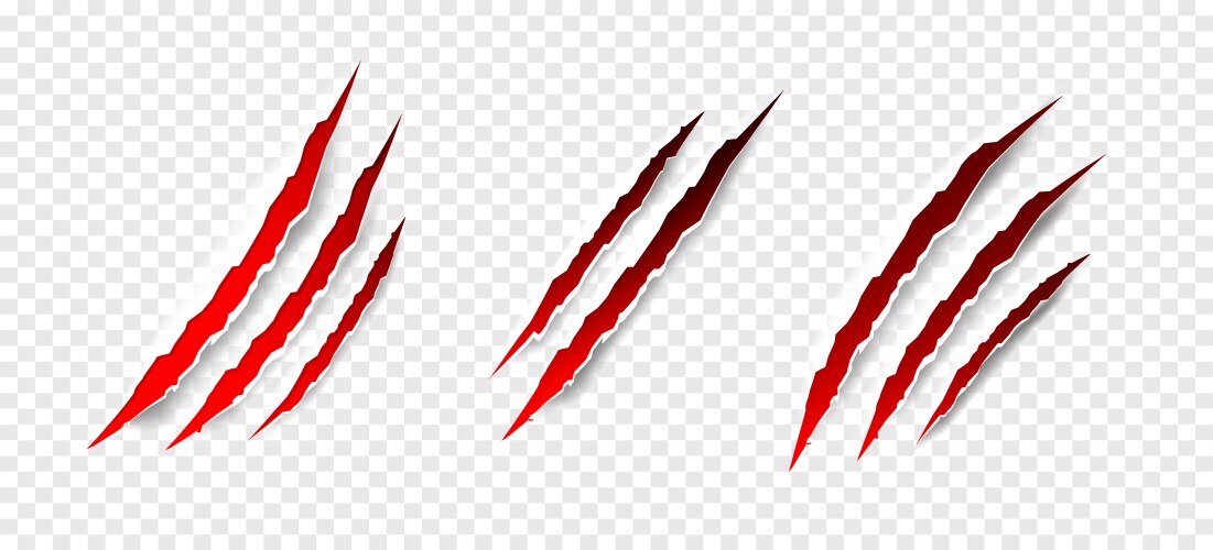 Claws scratches - isolated Royalty Free Vector Image