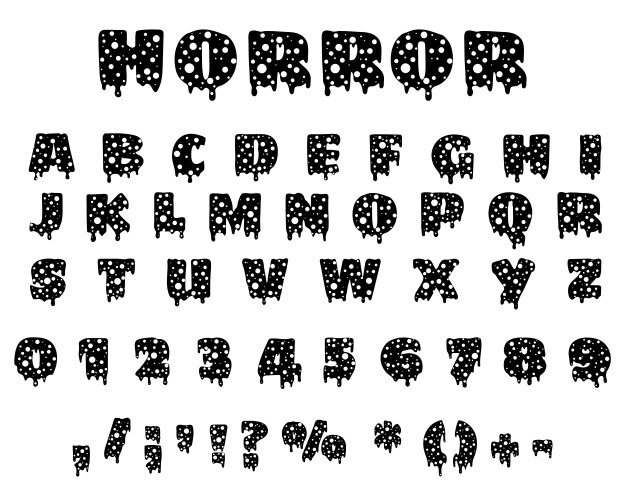 Horror Alphabet Vector Images (over 4,400)