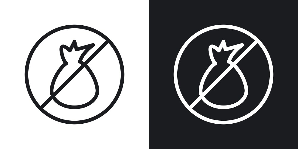 No garbage sign icon set trash litter forbidden Vector Image