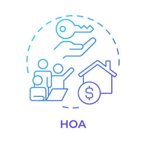 Hoa rules and regulations blue gradient concept Vector Image Hoa rules and regulations blue gradient concept Vector Image