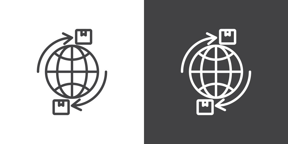Import export icon logo set Royalty Free Vector Image