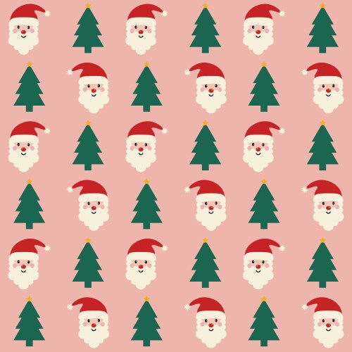 Cute santa claus seamless pattern Royalty Free Vector Image