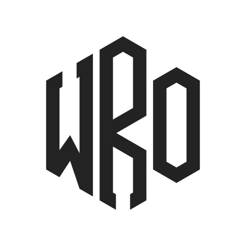 Hri logo design initial letter monogram Royalty Free Vector