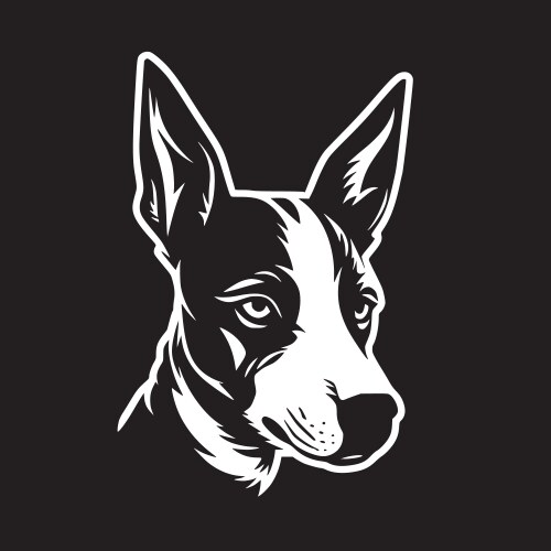 Basenji - minimalist and simple silhouette Vector Image