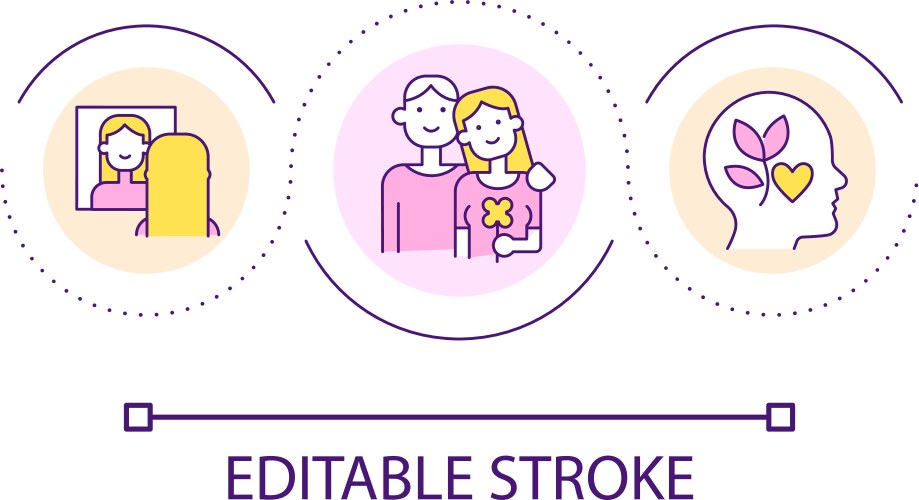 Try self-affirmation concept icon Royalty Free Vector Image