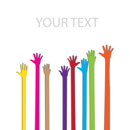 Helping hand background design Royalty Free Vector Image