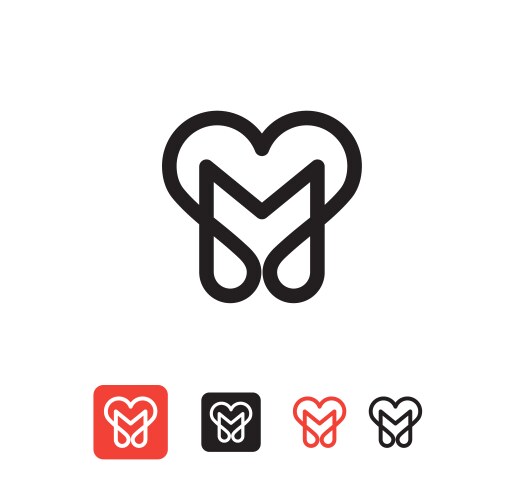Heart Letter M Vector Images (over 580)