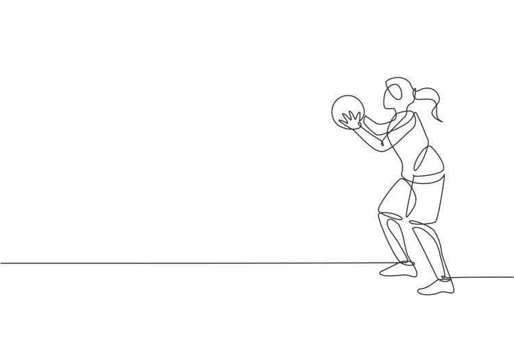 Continuous Line Basketball Vector Images (over 350)