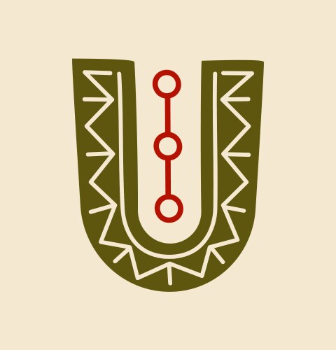 African font letter concept Royalty Free Vector Image