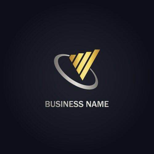 Business progress technology logo Royalty Free Vector Image