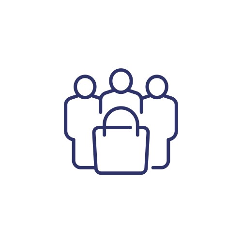 Customers icon on white Royalty Free Vector Image