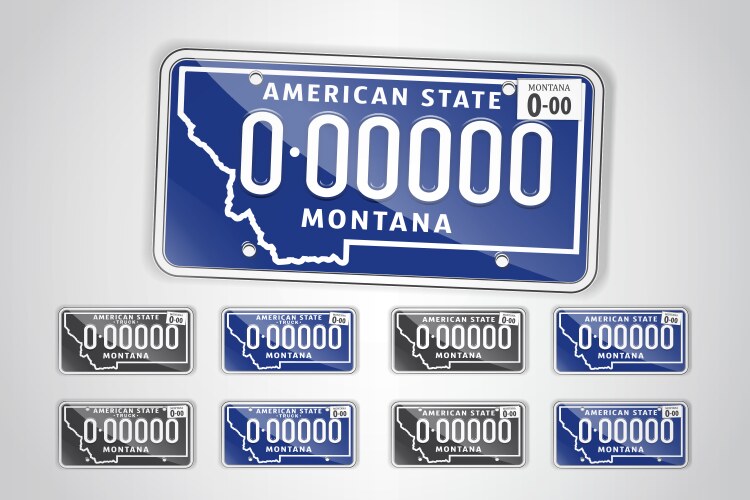 Car Number Plate USA Vector Images (over 220)