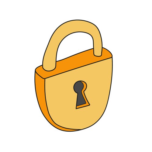 Cartoon Lock Padlock Latch Vector Images (81)
