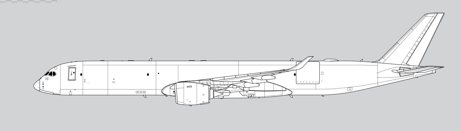 Airbus A350-1000 Jetliner Royalty Free Vector Image