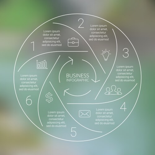 Circle line infographic Royalty Free Vector Image