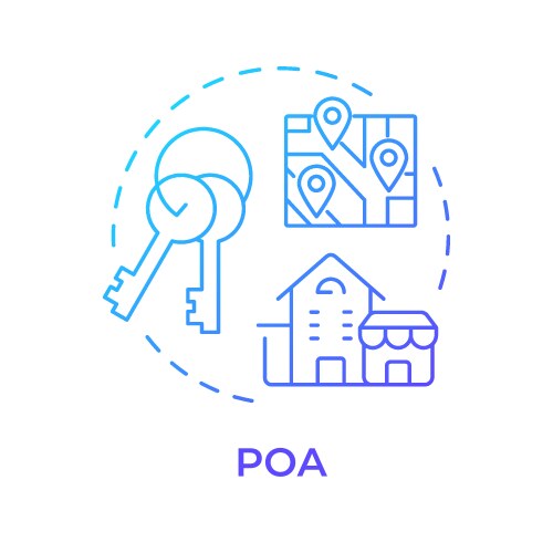 Hoa security blue gradient concept icon Royalty Free Vector Hoa security blue gradient concept icon Royalty Free Vector