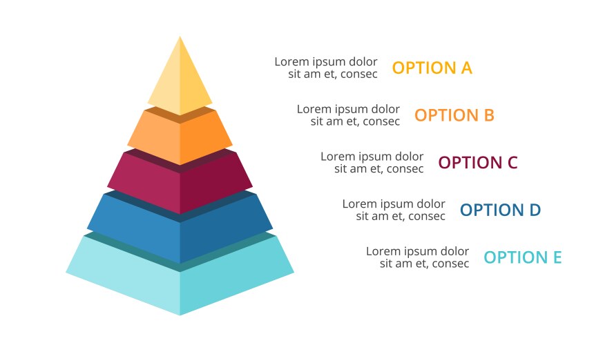 Pyramid infographic template Royalty Free Vector Image