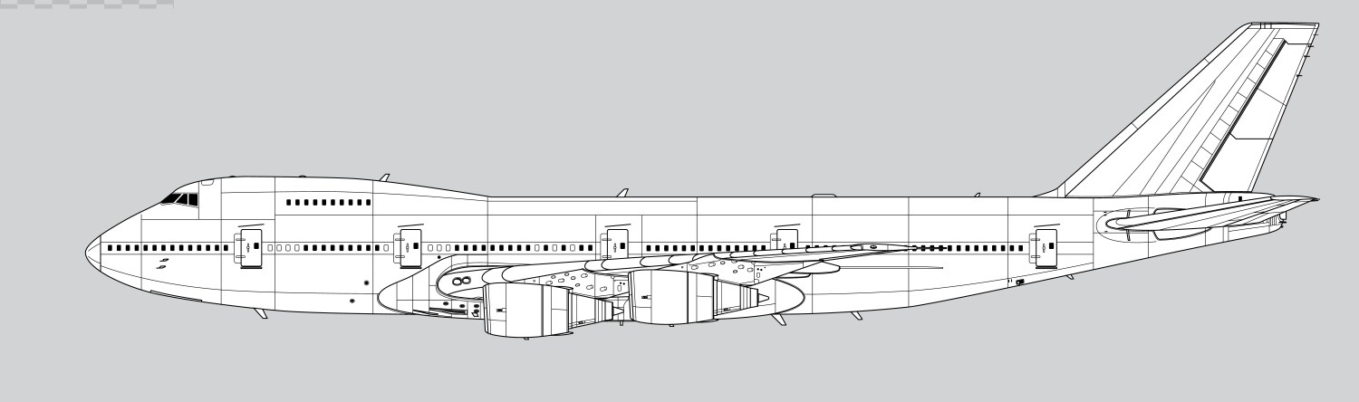 Airplane 747 Jet Vector Images (49)