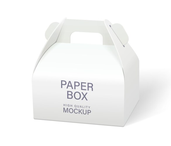 Paper food box packaging mockups Royalty Free Vector Image