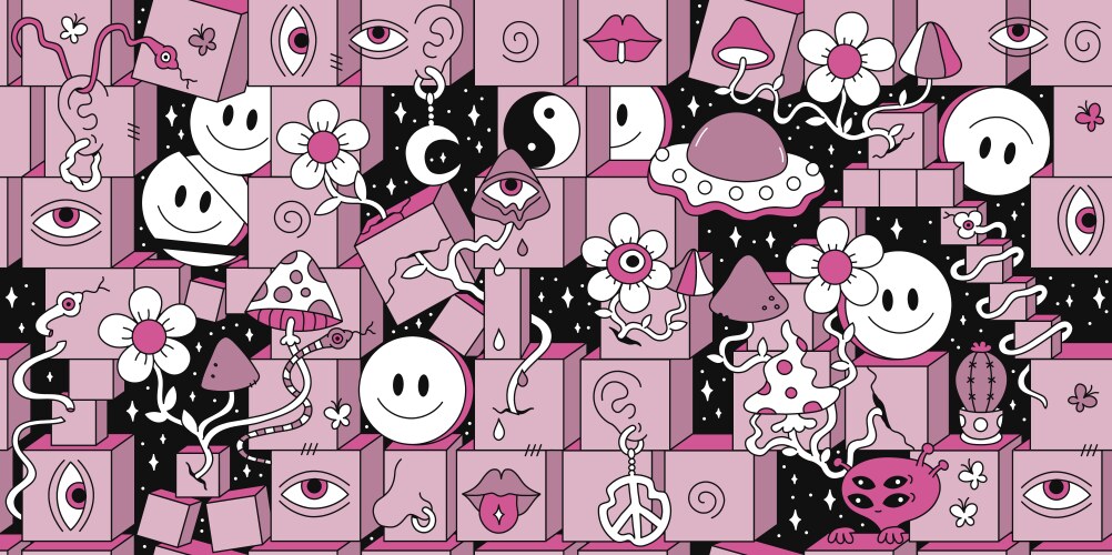 Pattern Trippy Geometry Vector Images (over 610)