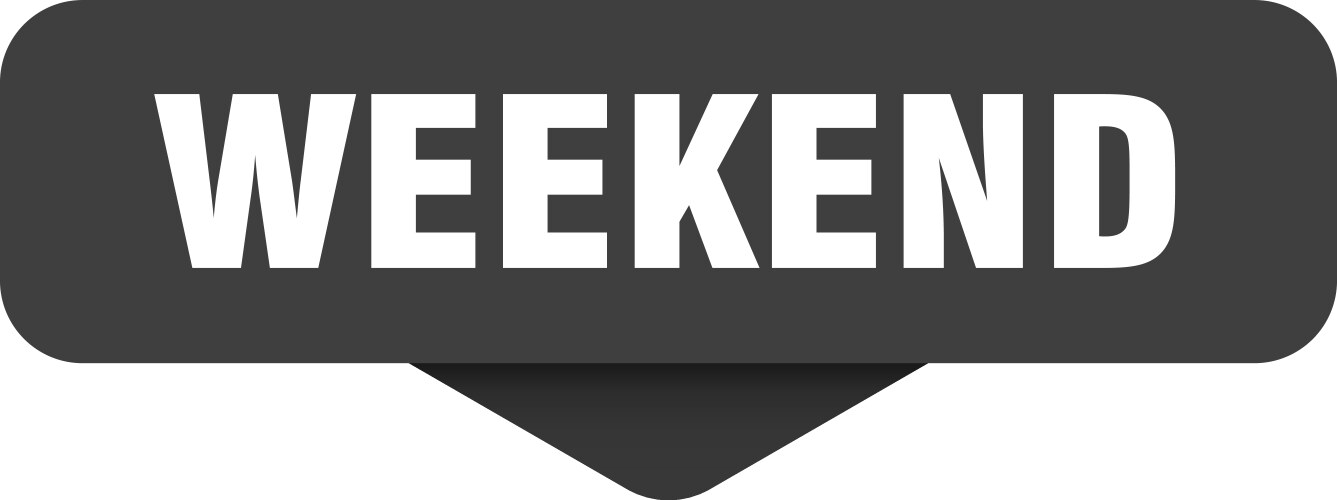 Happy weekend sticker sign Royalty Free Vector Image