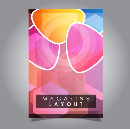 Abstract magazine layout template designs Vector Image