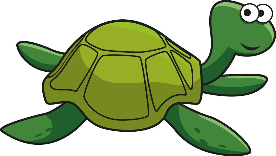 Smiling turtle Royalty Free Vector Image - VectorStock
