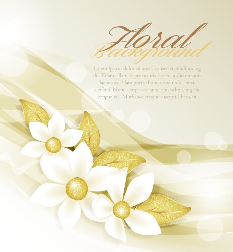White flowers Royalty Free Vector Image - VectorStock