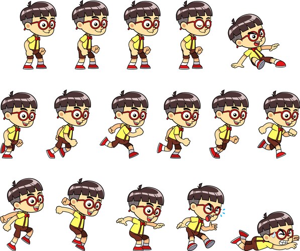 Boy Game Sprites Vector Images (over 190)