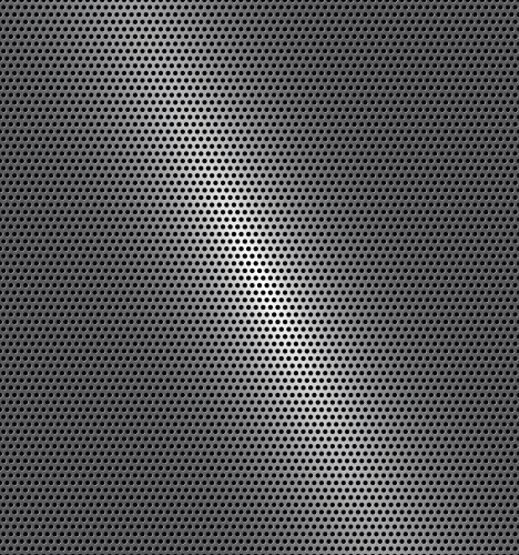 Structured silver perforated metal texture Vector Image