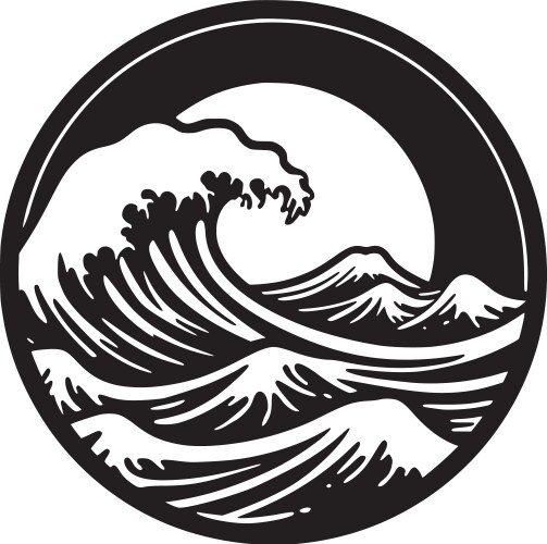 Ocean Waves Black and White Vector Images (over 58,000)
