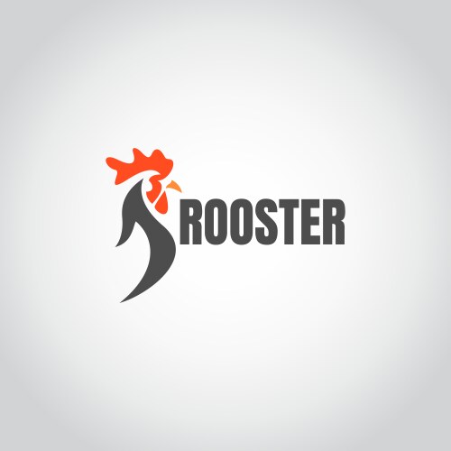 Vintage rooster weathervane logo design Royalty Free Vector