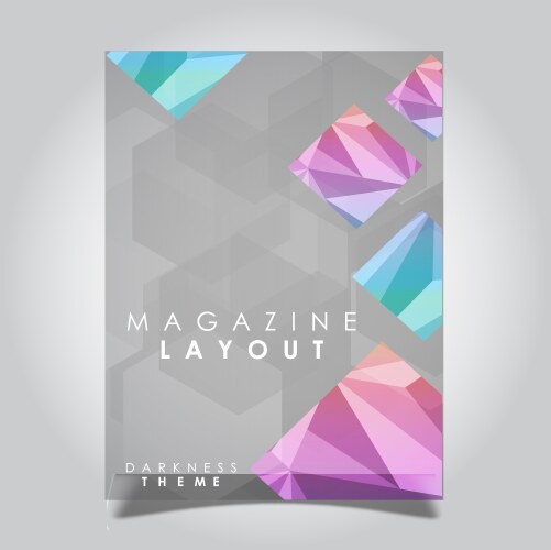 Abstract magazine layout template designs Vector Image