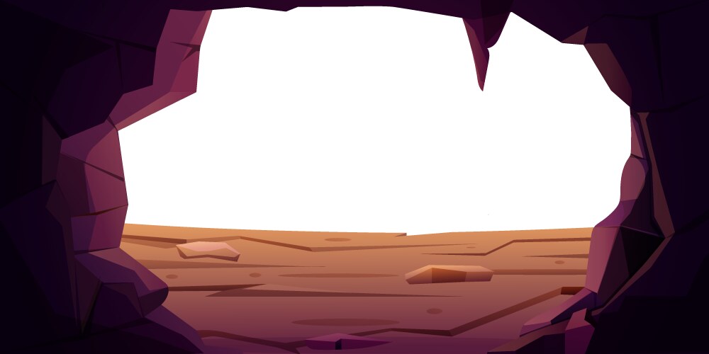 Cartoon cave isolated on white background Vector Image