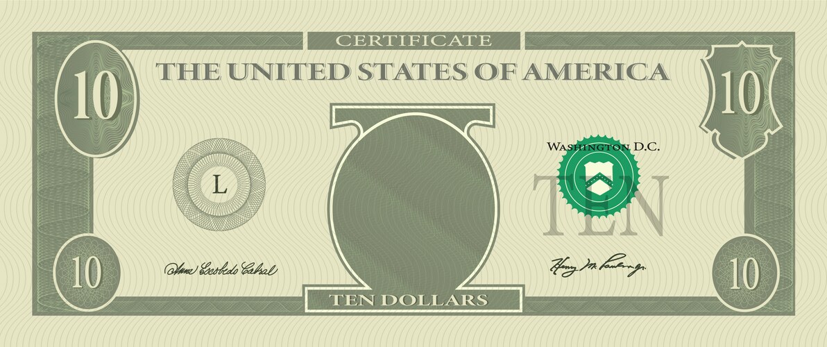 Banknote Template Vector Images (over 4,200)