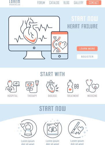 Heart failure awareness week Royalty Free Vector Image