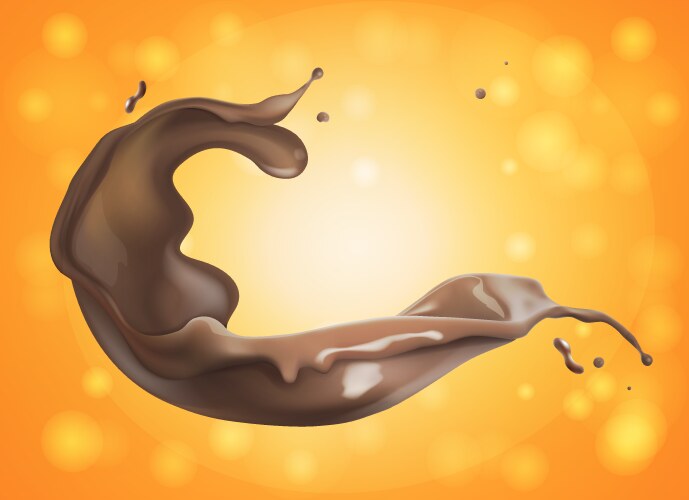 Abstract background with chocolate splash high Vector Image