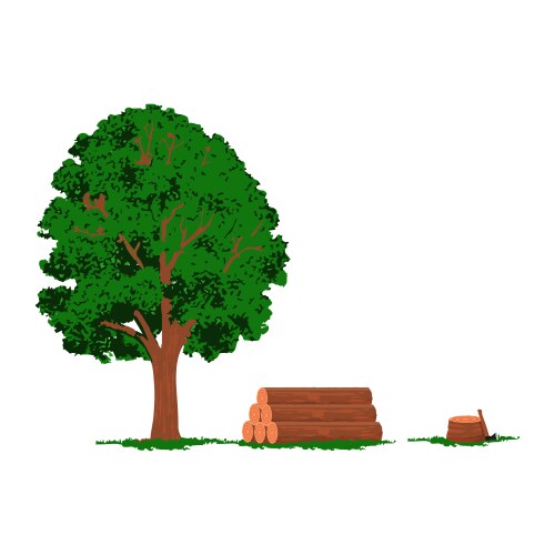 Cartoon Cutting Down Trees Vector Images (over 120)