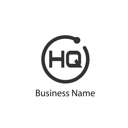 Initial letter hq logo template design Royalty Free Vector