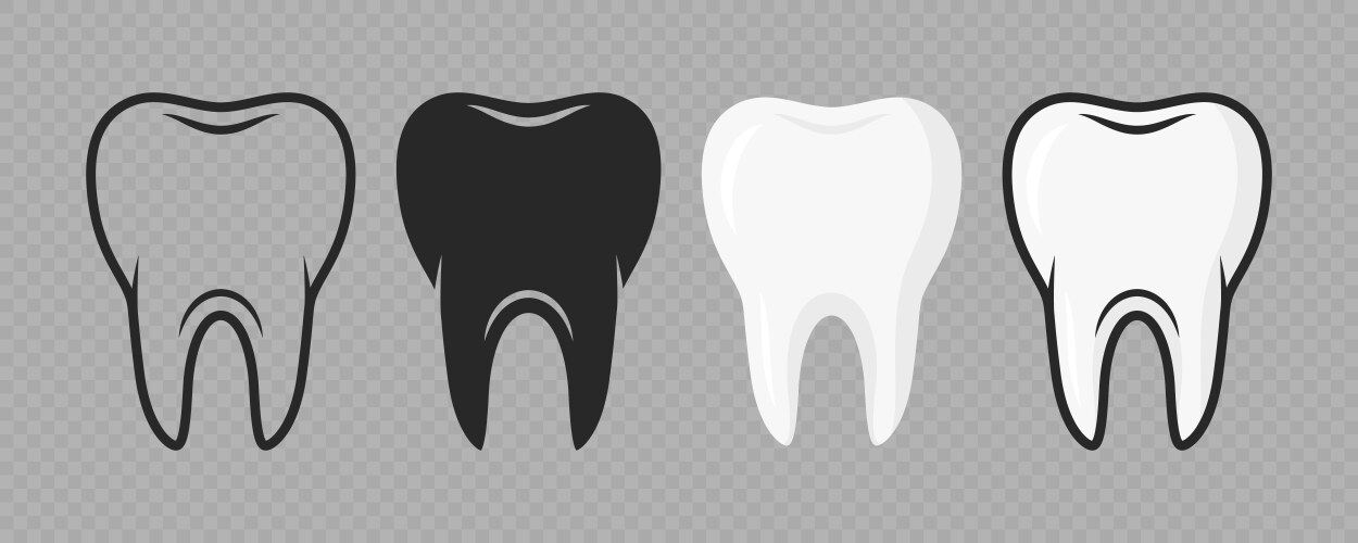 Cartoon tooth design template Royalty Free Vector Image