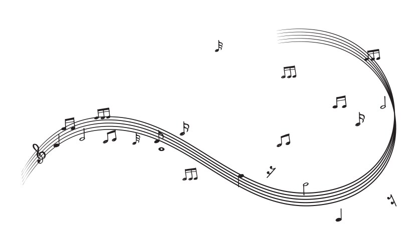 Hand drawn music notes seamless pattern Royalty Free Vector