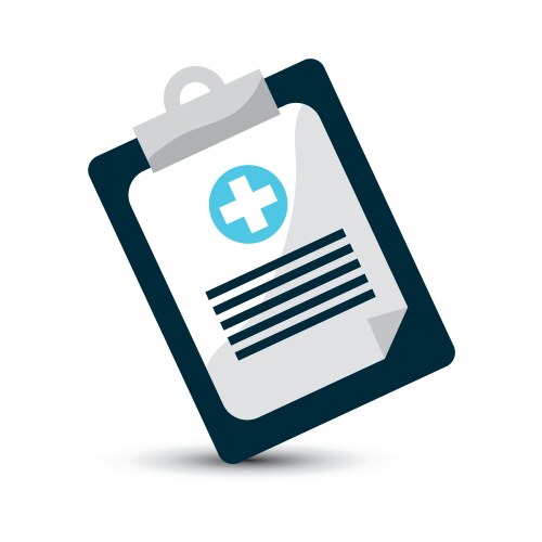 Hospital prescription pad icon Royalty Free Vector Image