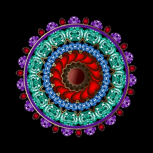 Mandala Gem Decor Vector Images (over 350)