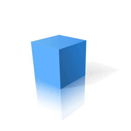 Blue cube Royalty Free Vector Image - VectorStock