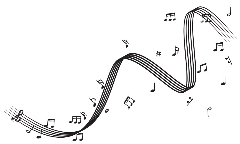 Hand drawn music notes seamless pattern Royalty Free Vector